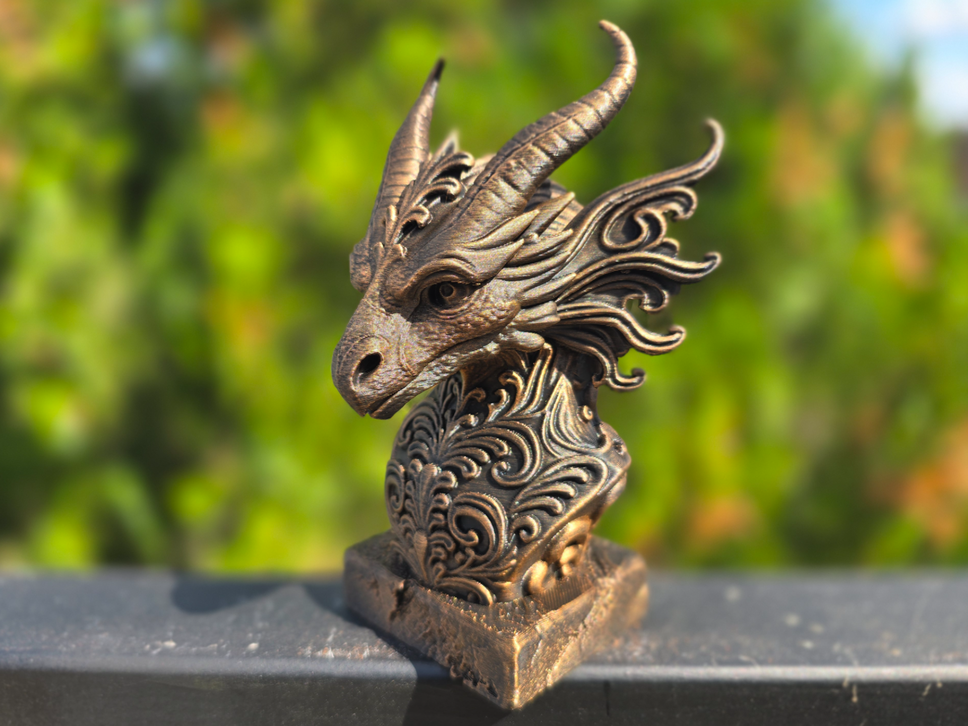 Baroque Dragon Bust 6 Inch Ornate Fantasy Dragon Statue for Home Décor ...