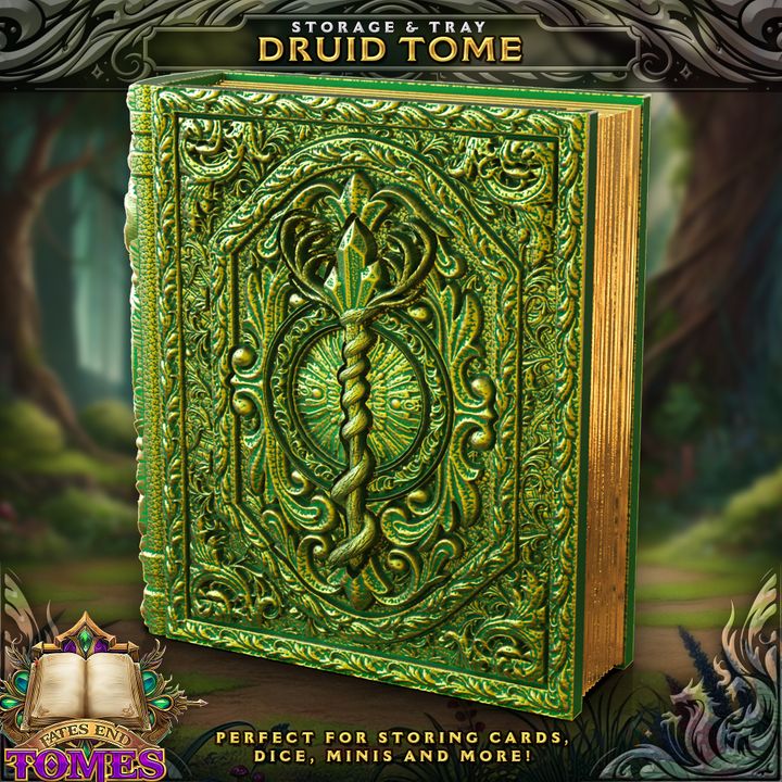 Druid Tome | Dice and Card Storage | Print Goblins