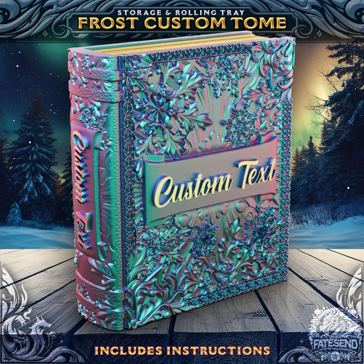 Frost Custom Tome | Dice and Card Storage | Print Goblins